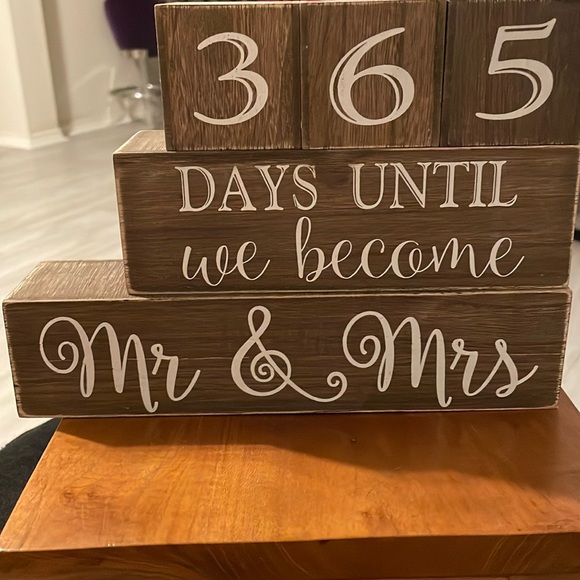 Party Supplies | Set Of 5 Countdown Calendar Wooden Blocksnatural Wood ...